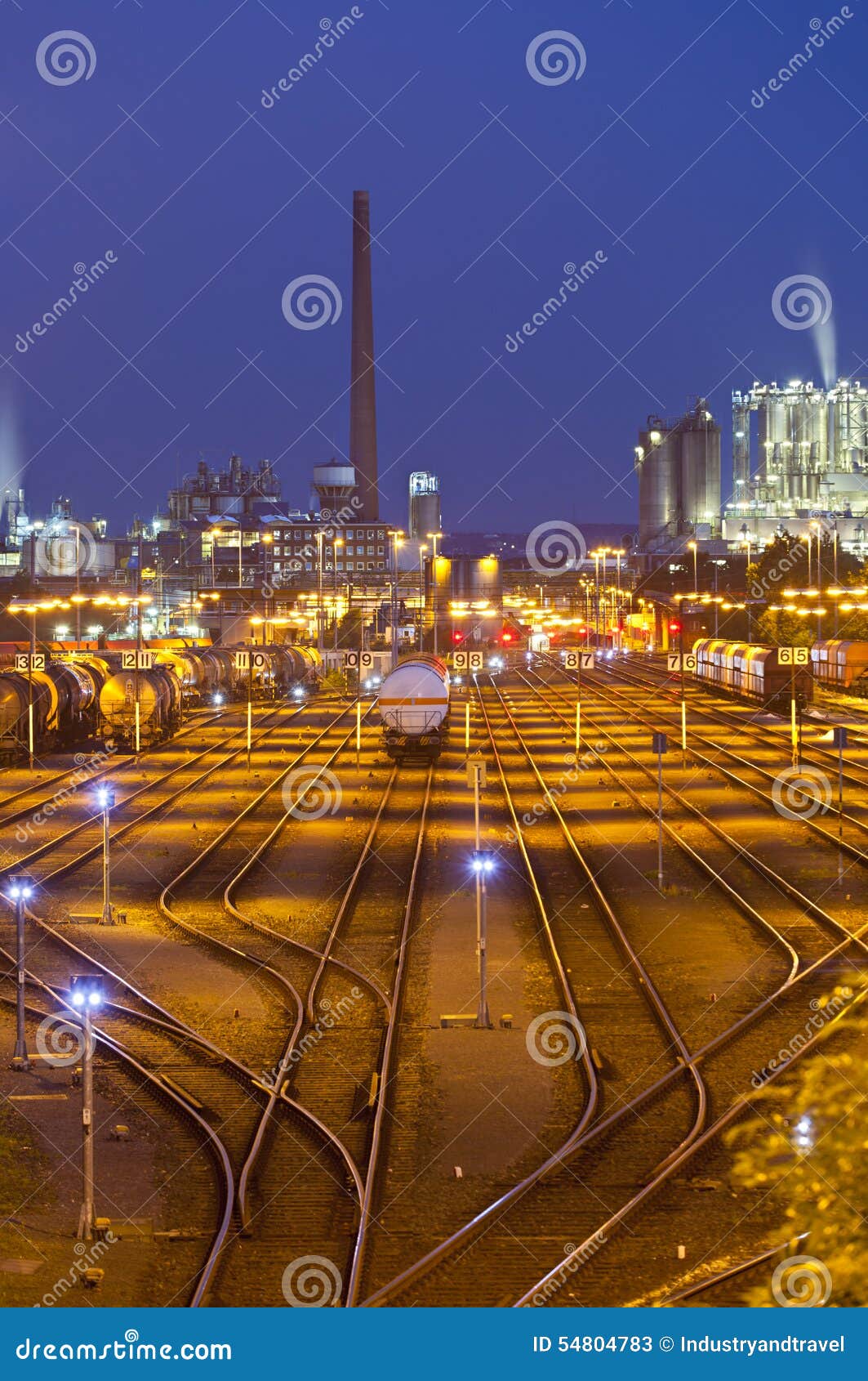 A Railroad Yard In Thief River Falls, Minnesota Shows Elevators And ...
