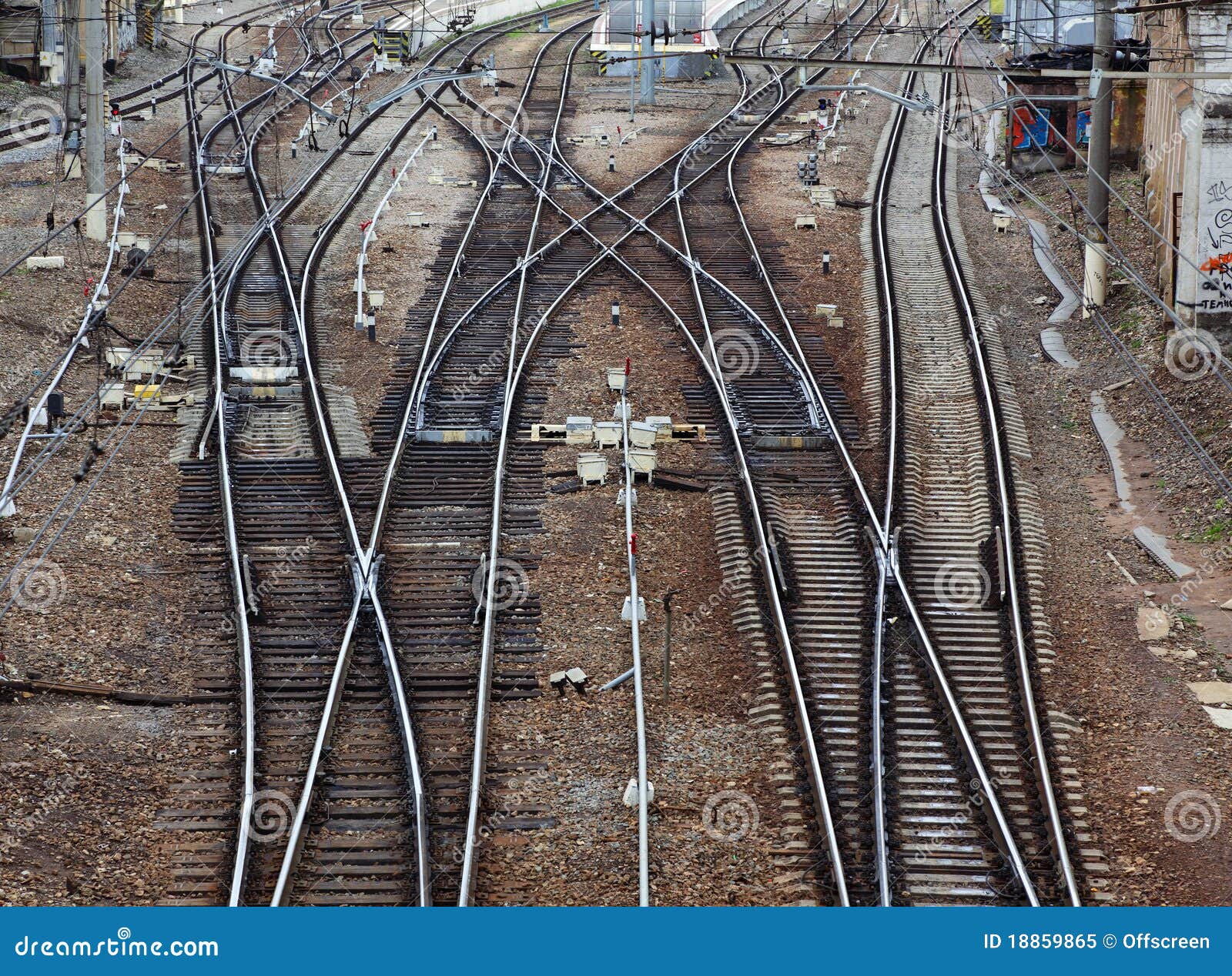 Rails stock image. Image of iron, steel, railroad, junction - 18859865