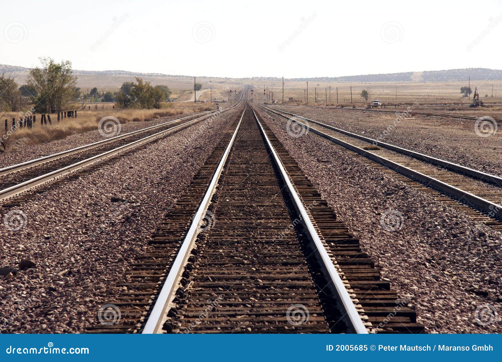 Rails stock image. Image of fall, silver, railway, clear - 2005685