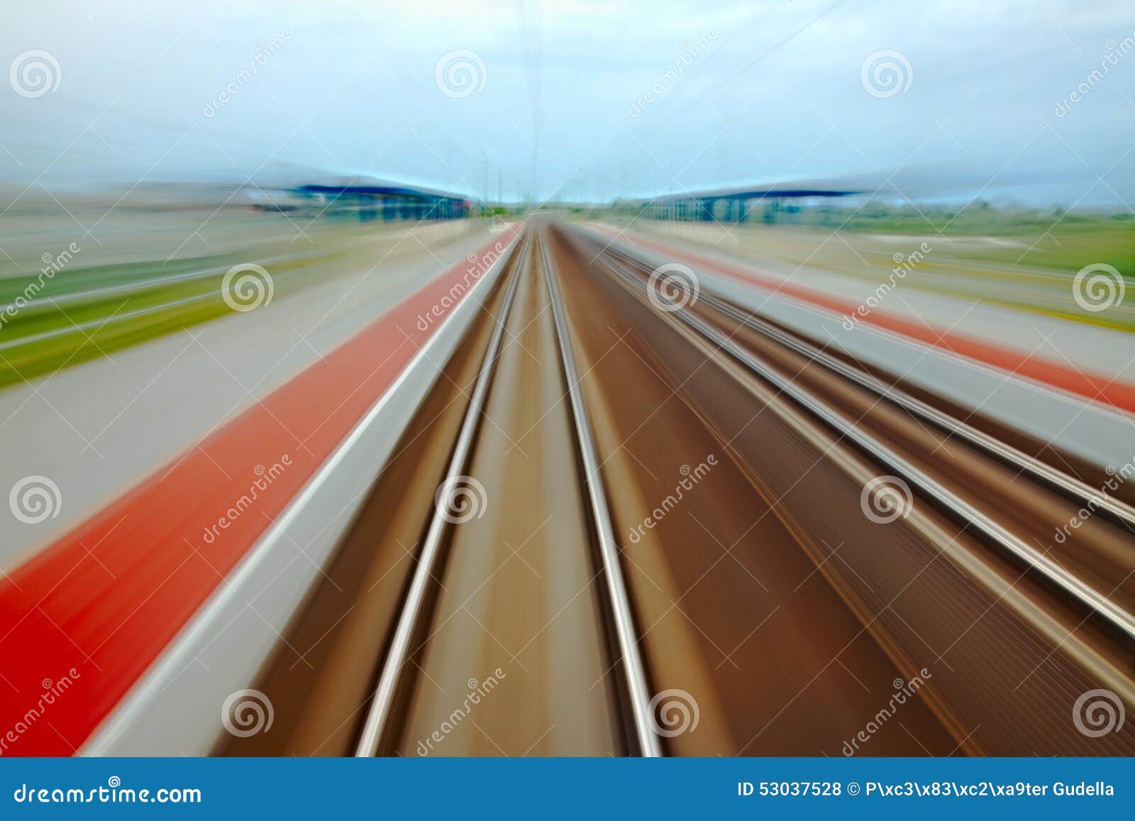 Rails blur stock photo. Image of public, cargo, electric - 53037528
