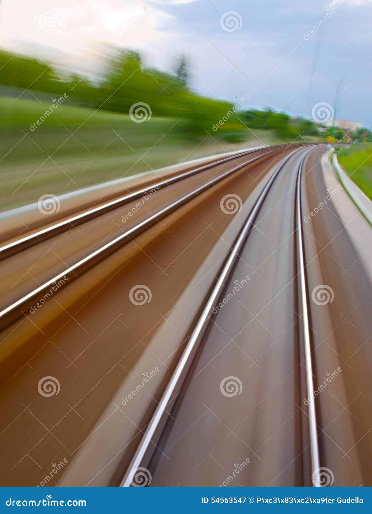 Rails blur stock image. Image of high, countryside, passing - 54563547