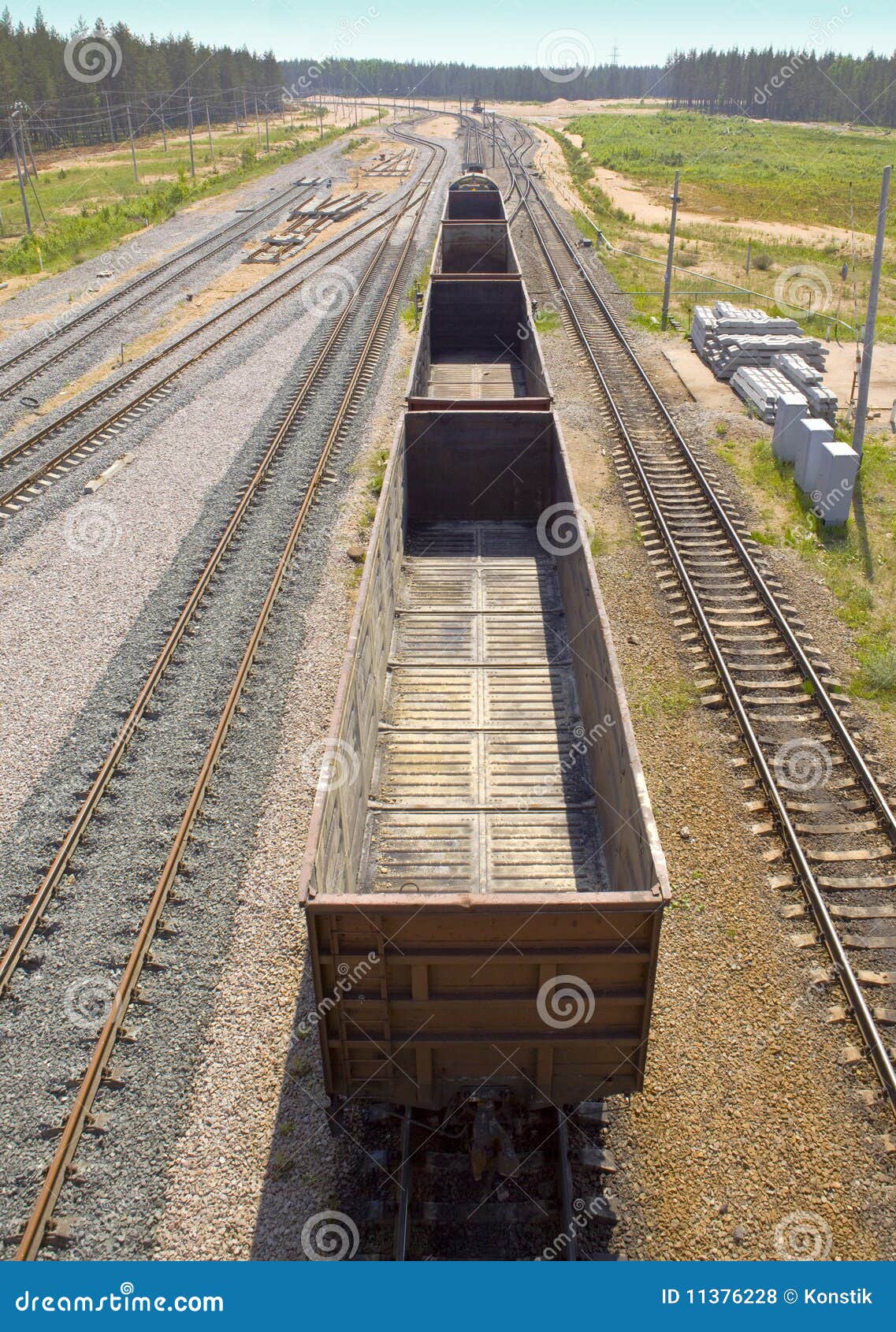 Rails and freight car stock photo. Image of travel, road - 11376228