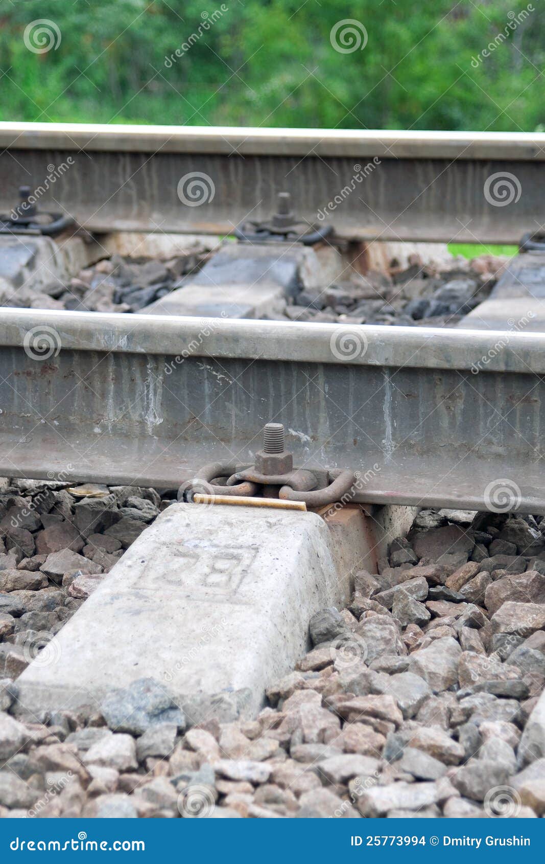 The rails and sleepers stock photo. Image of rail, metal - 25773994