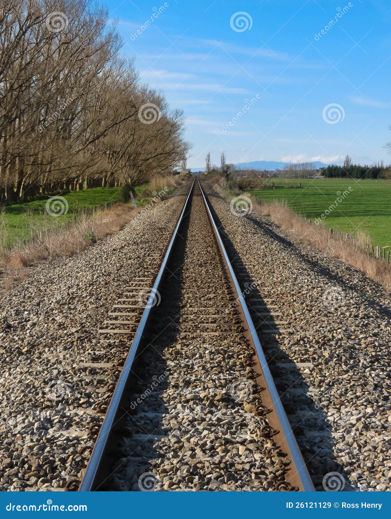 Rails Straight stock image. Image of lines, gravel, straight - 26121129