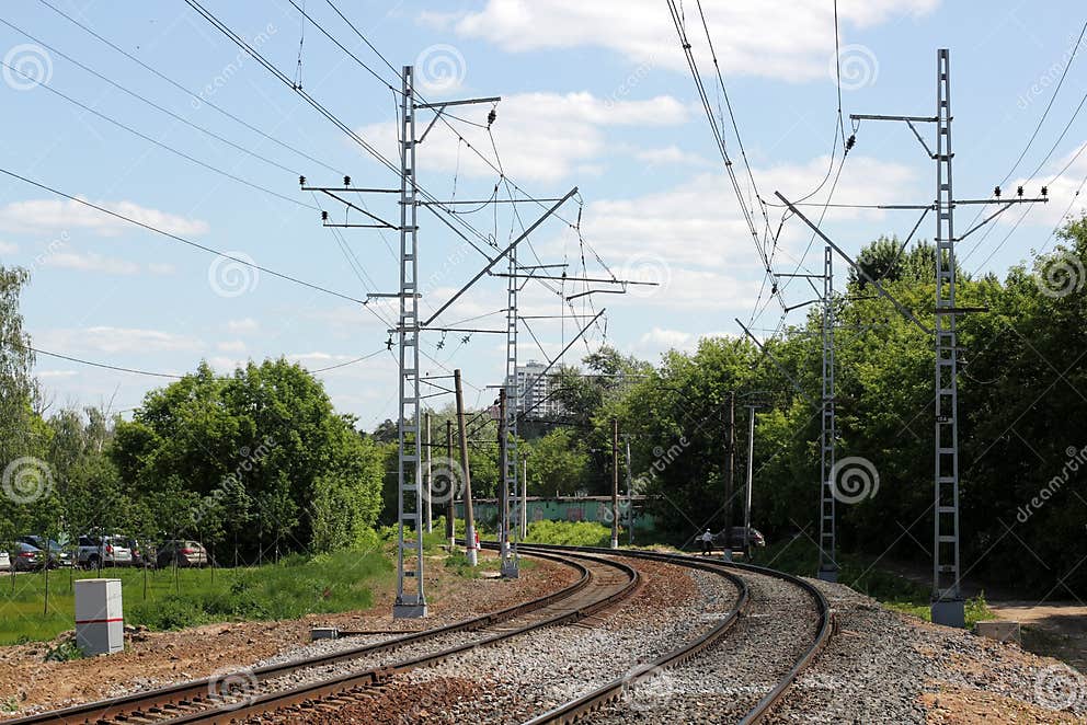 Rails Stretching into the Distance Stock Photo - Image of rail ...
