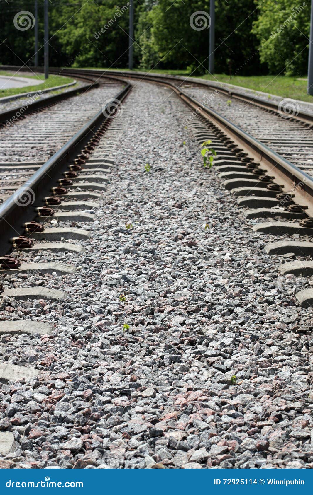 Rails Stretching into the Distance Stock Photo - Image of rails ...