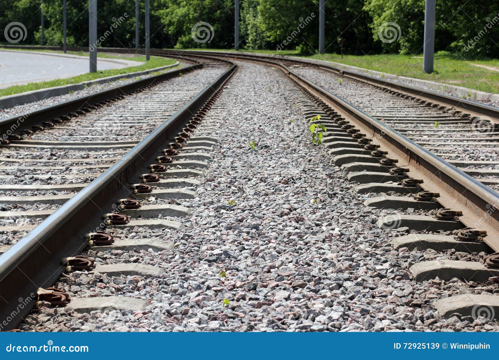Rails Stretching into the Distance Stock Image - Image of deep, rails ...