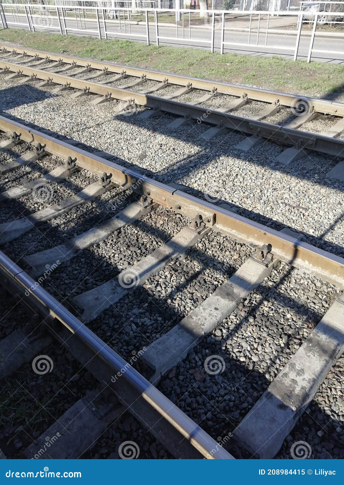 Rails, Tram, Cityscape. Tram Road Close Up. Stock Image - Image of ...