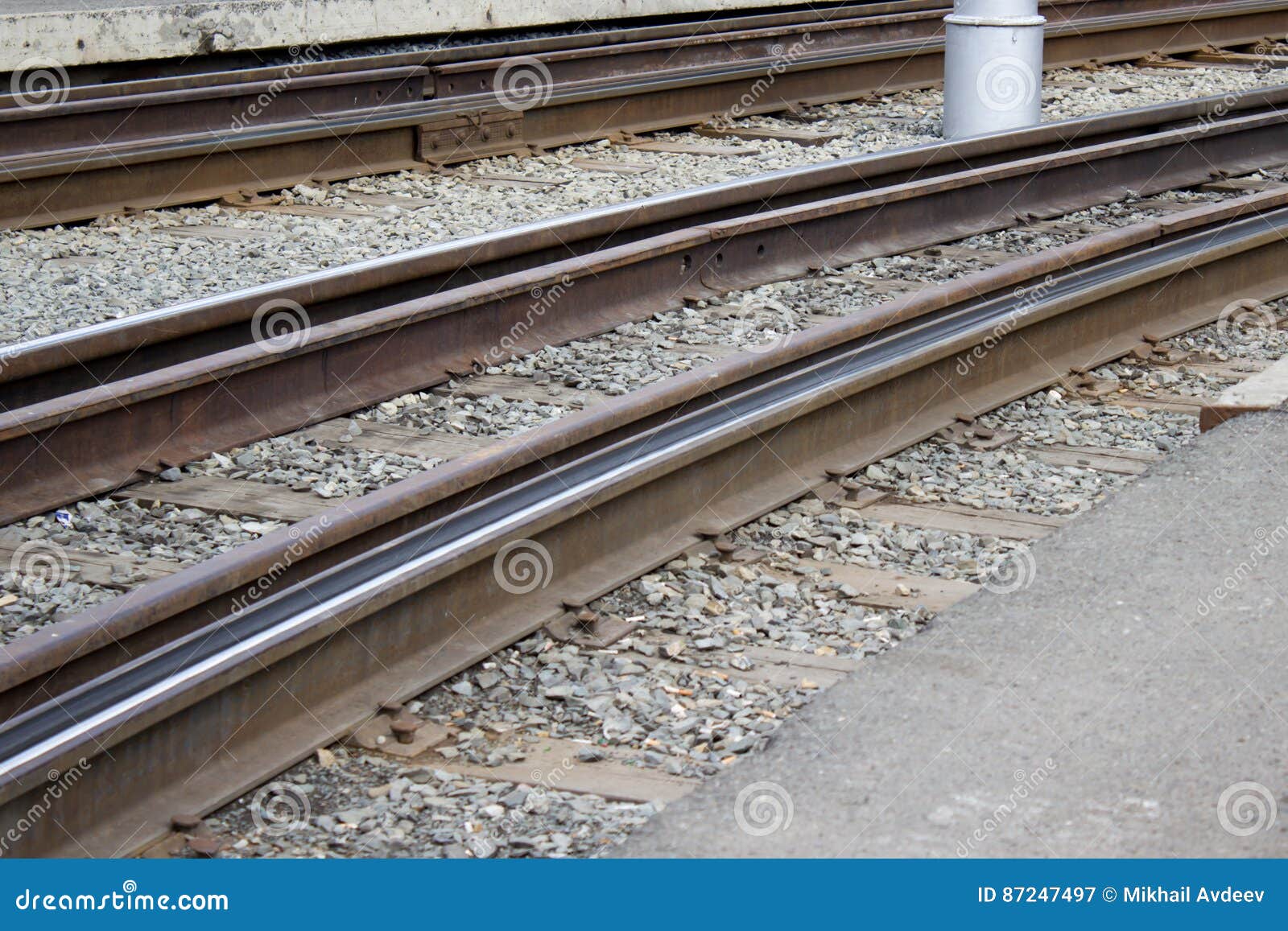 The rails of the tram stock image. Image of urban, railroad - 87247497