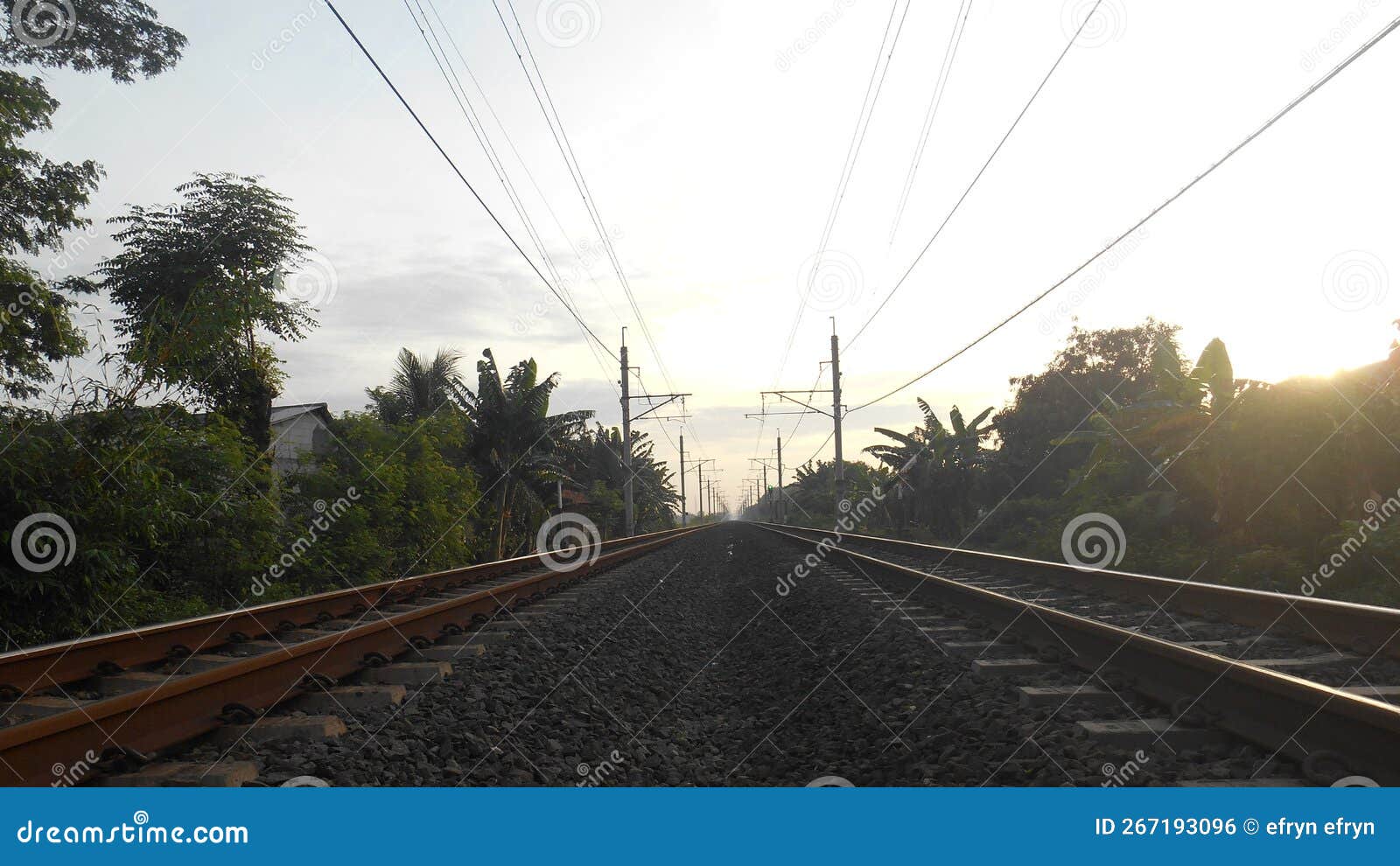 Rails Used for Train Railroads Stock Photo - Image of station ...