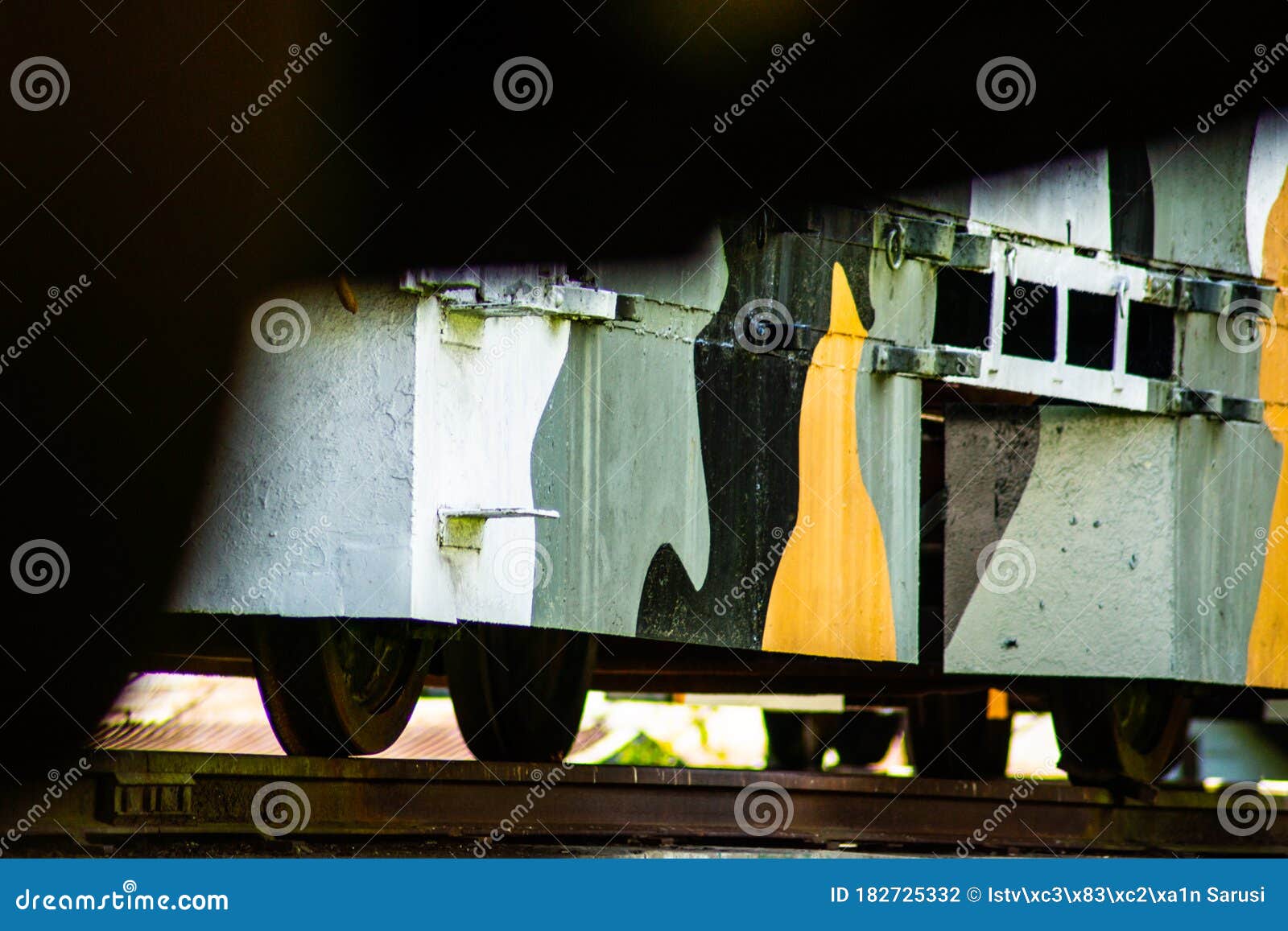 Looking Out Underneath a Train - Artwork Stock Photo - Image of ...