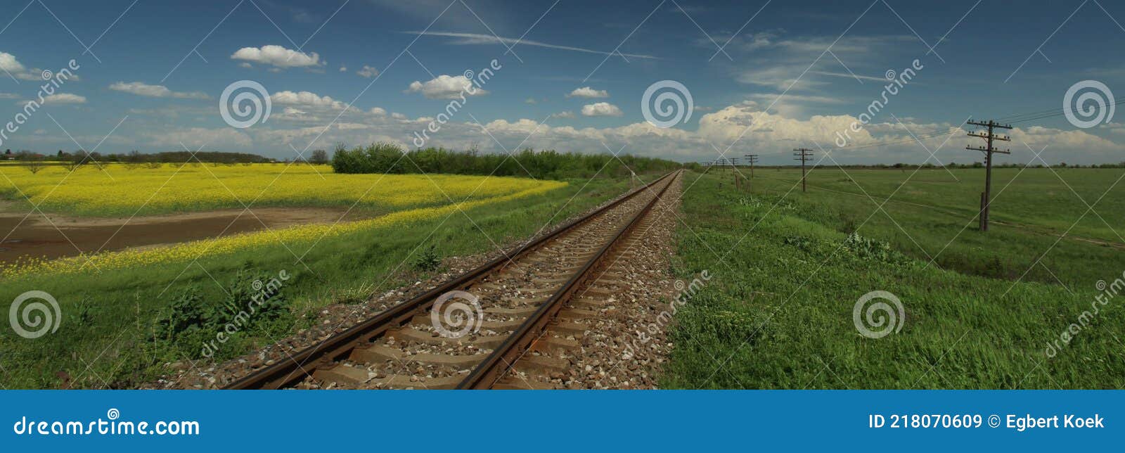 Railtrack through the Fields Stock Image - Image of fields, romania ...