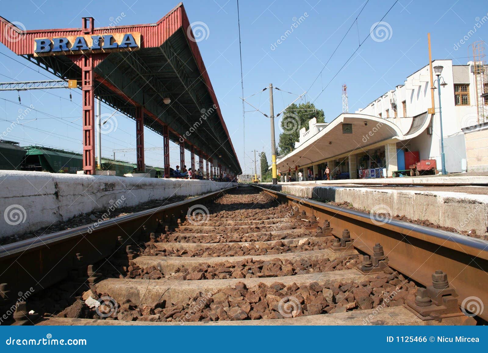 Railway stock photo. Image of striate, railway, line, vertically - 1125466