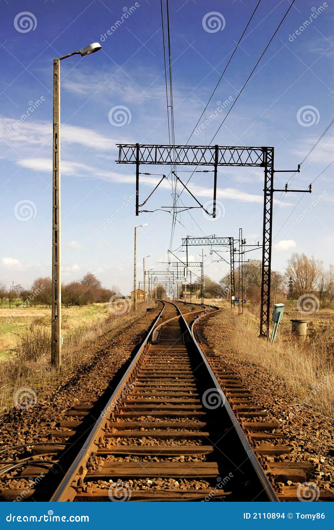 Railway stock photo. Image of circuit, railing, forest - 2110894