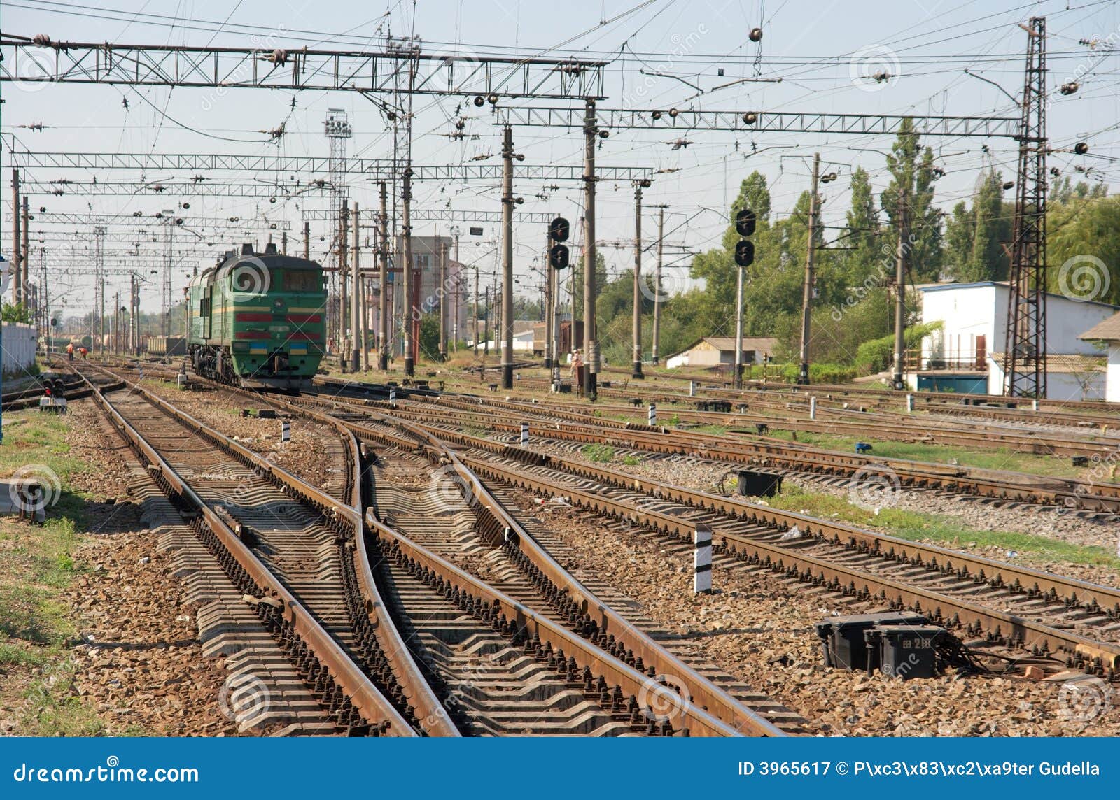 Railway stock image. Image of goods, electrified, infrastructure - 3965617