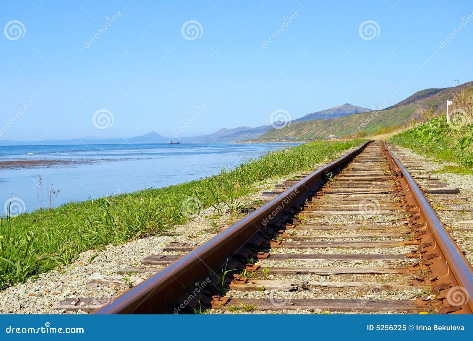 The Railway. stock image. Image of sakhalin, island, trip - 5256225