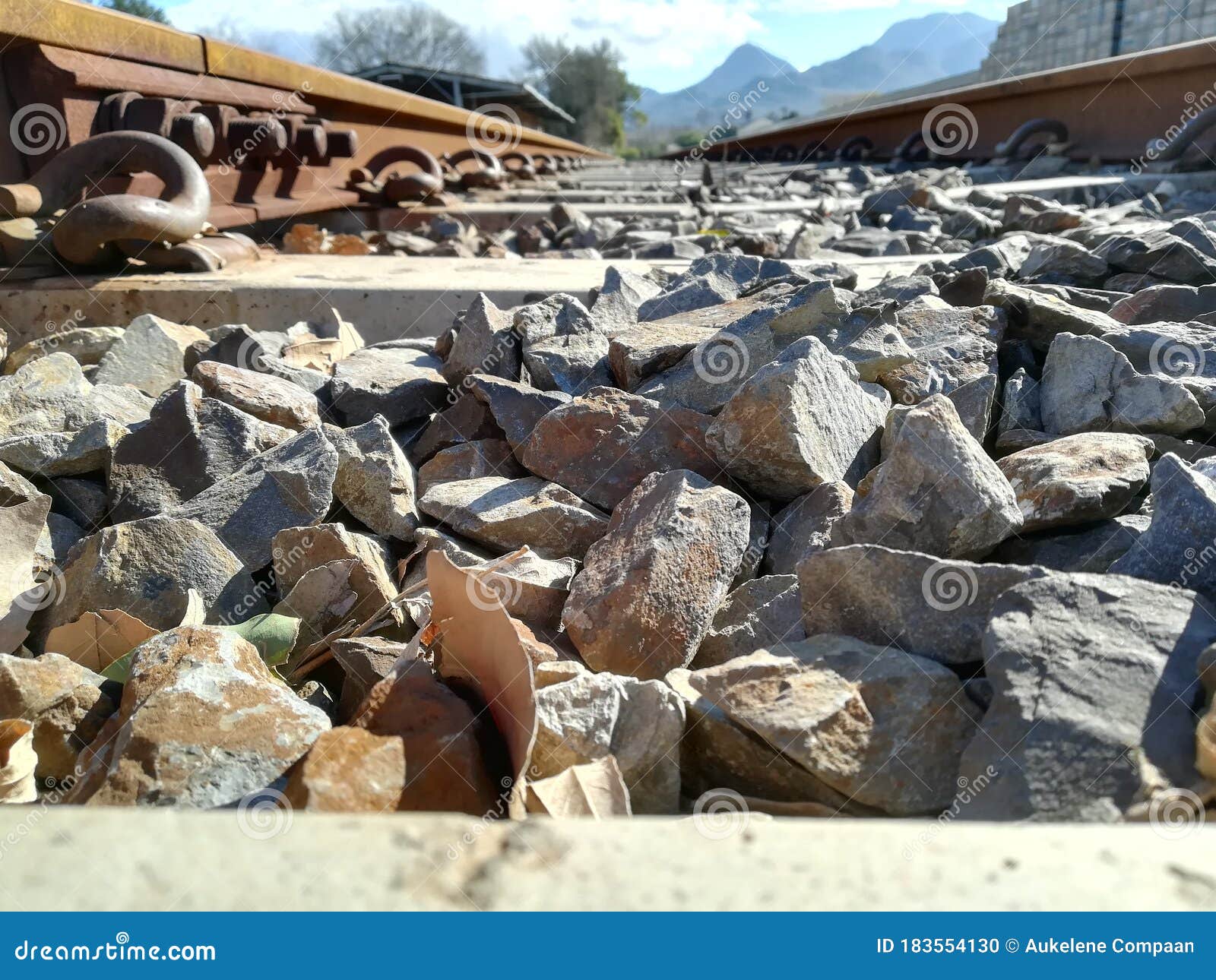 Railway ancient stock photo. Image of stonewall, tracks - 183554130