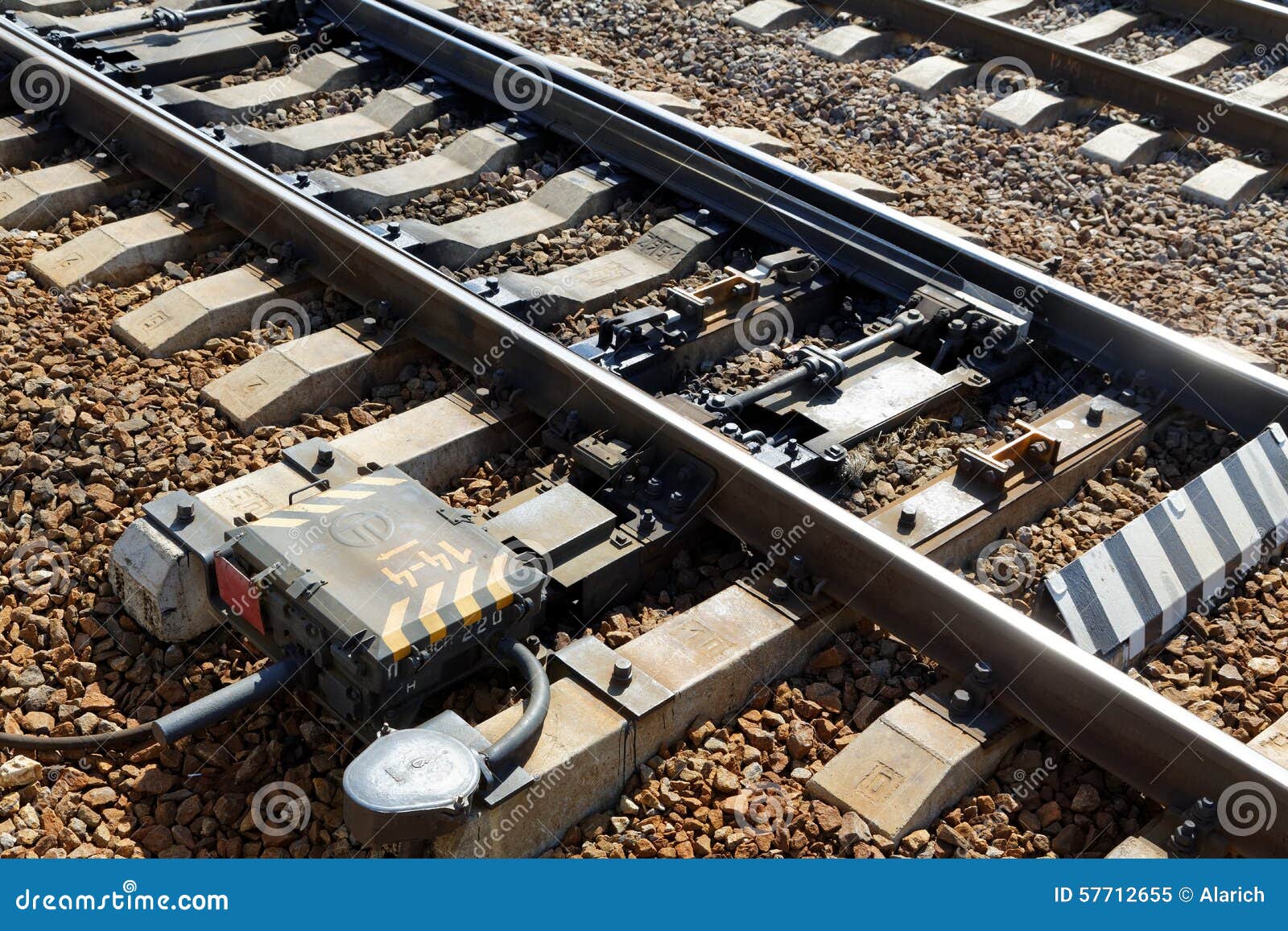 Railway Arrow on the Station Stock Image - Image of route, metal: 57712655