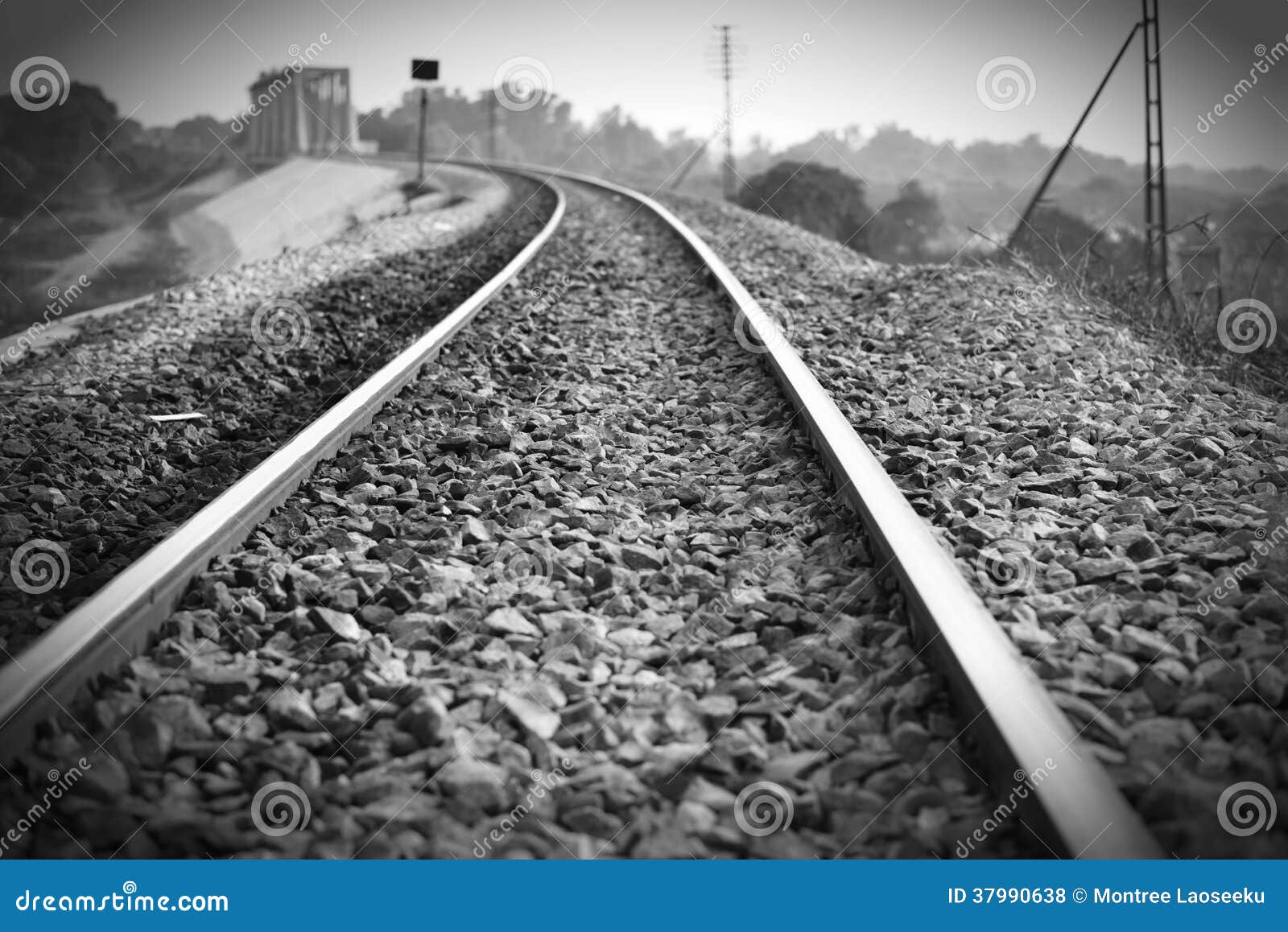 Railway black and white stock photo. Image of rail, transport - 37990638