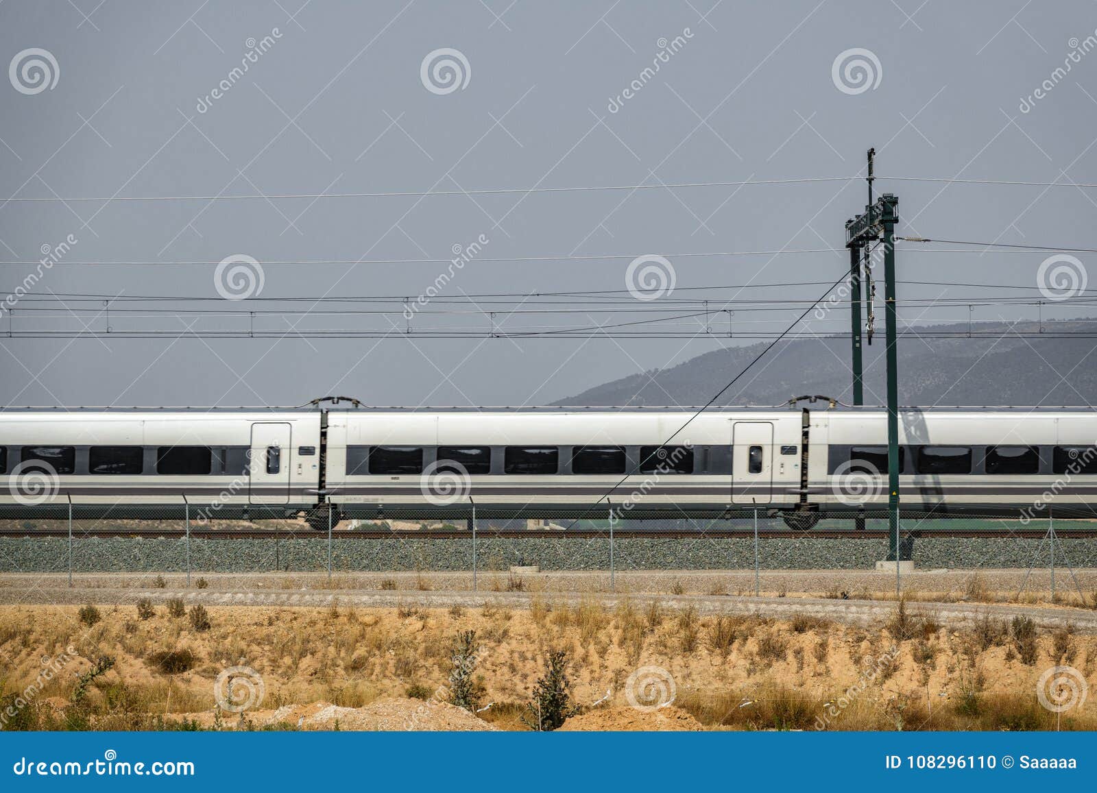 Railway and Blurred Train Profile Stock Photo - Image of speed, steel ...