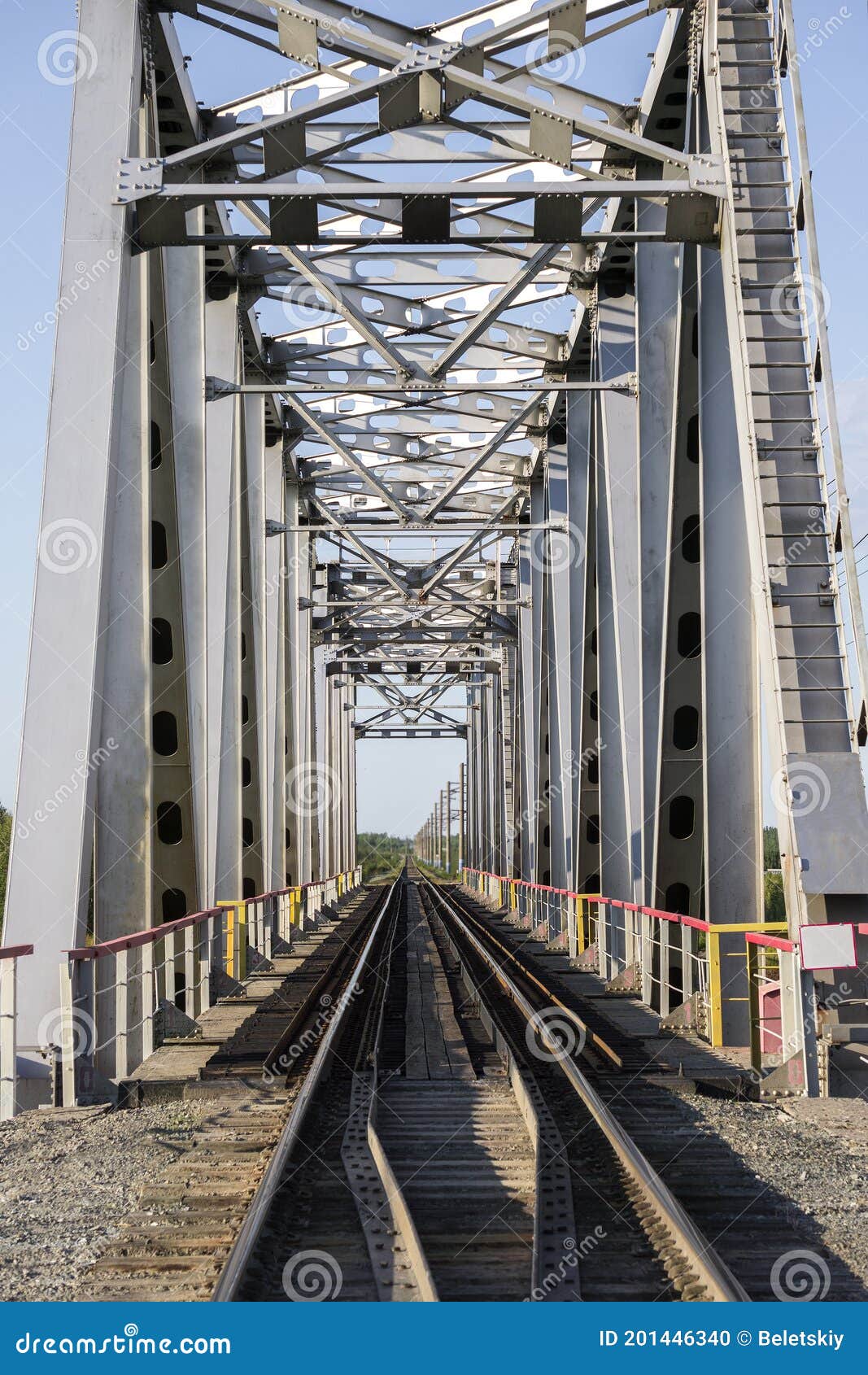 Railway Bridge Engineering Structure Reinforced Concrete Stock Photo ...