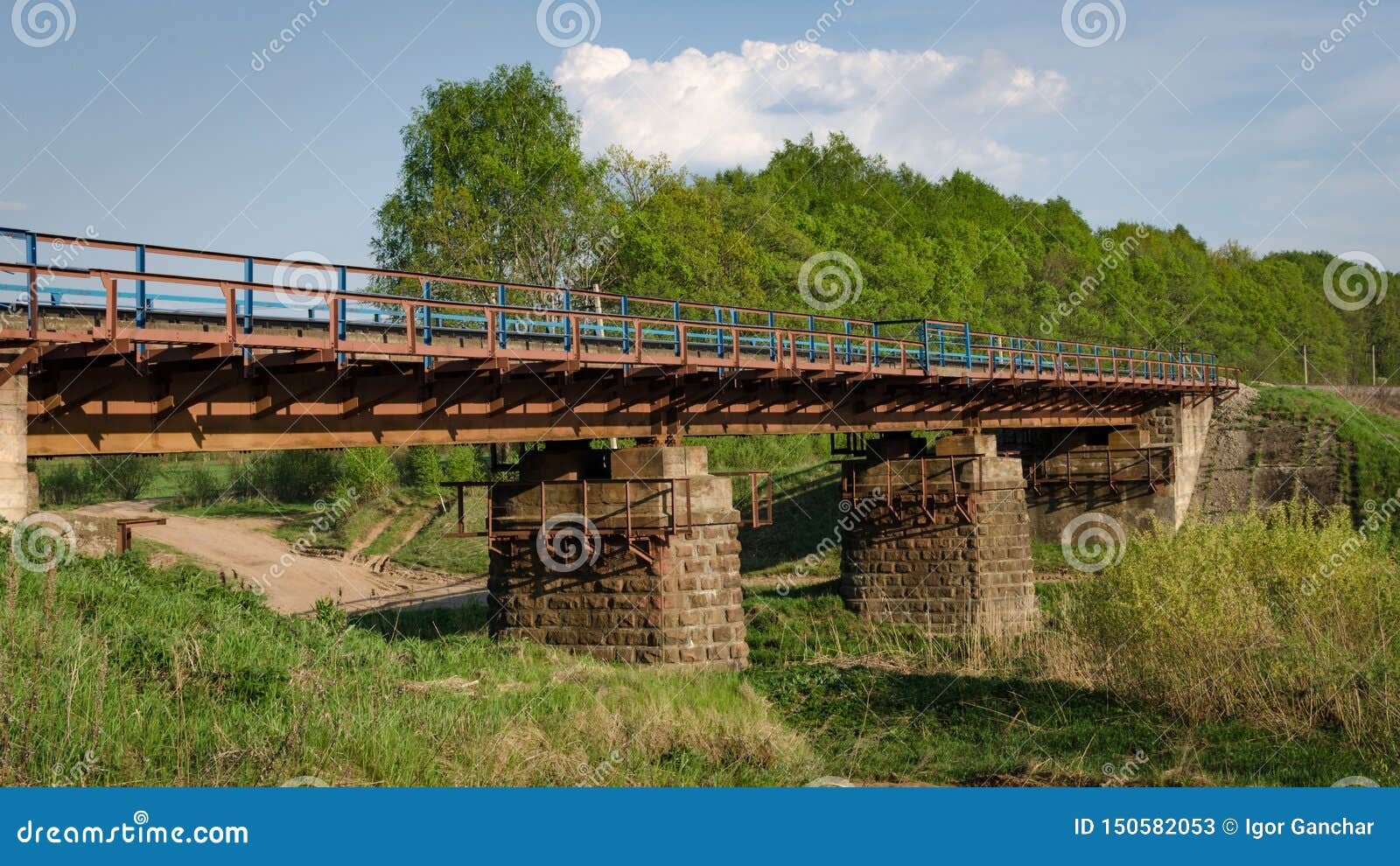 Railway Bridge Over the River Stock Image - Image of line, siam: 150582053
