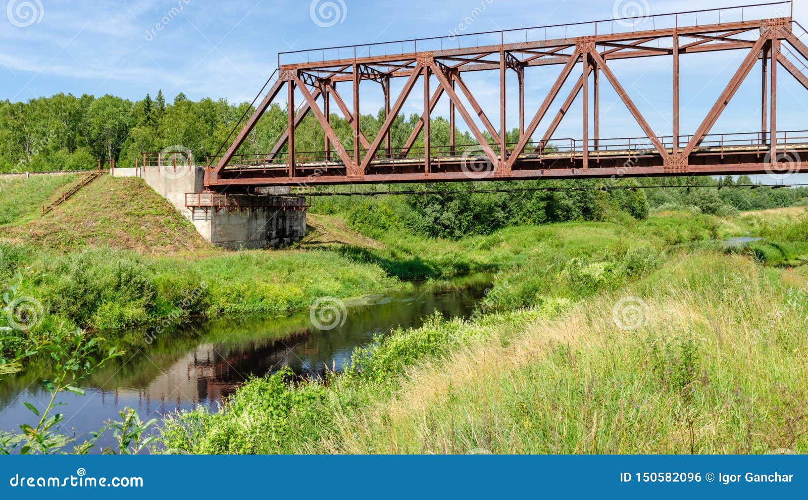 Railway Bridge Over the River Stock Photo - Image of death ...