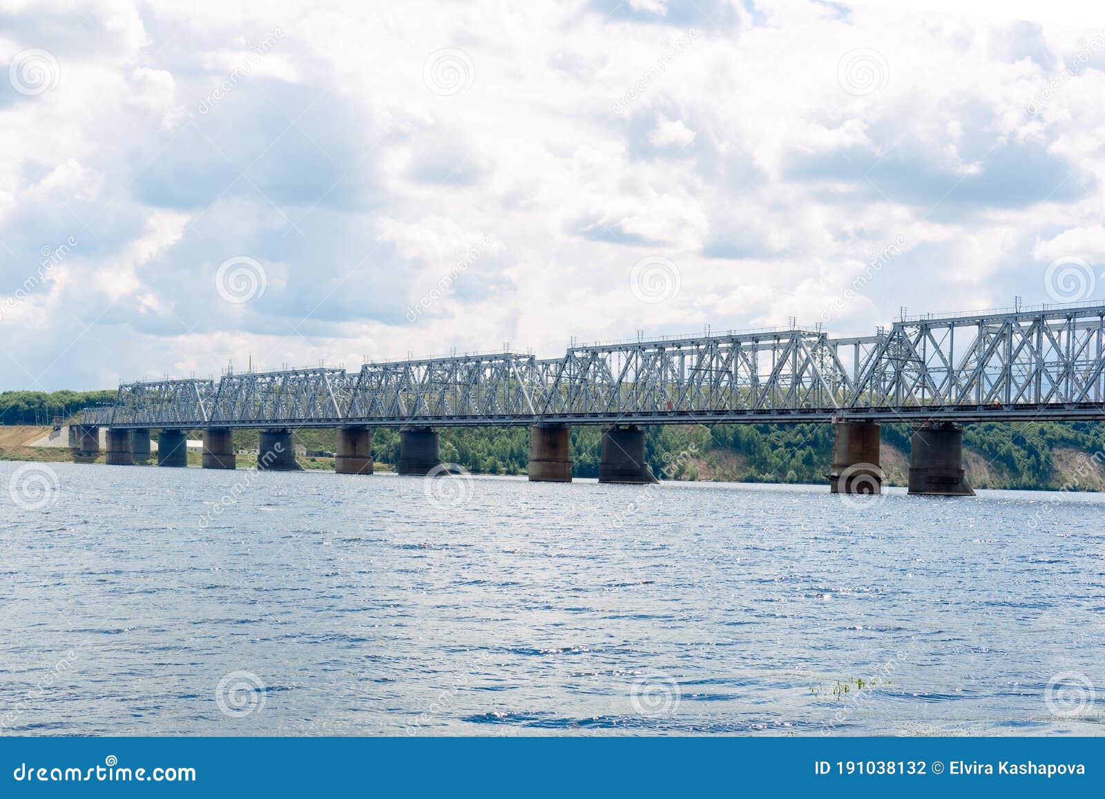 Railway Bridge Over the River. Stock Photo - Image of architecture ...