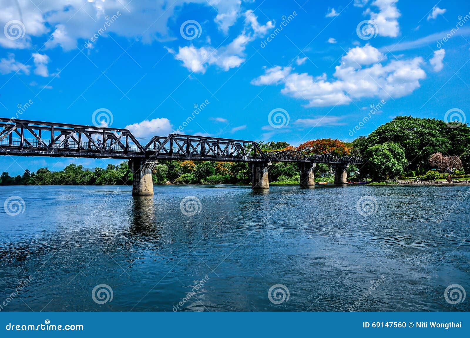 The Railway Bridge Over the River that is Made of Steel. Stock Photo ...
