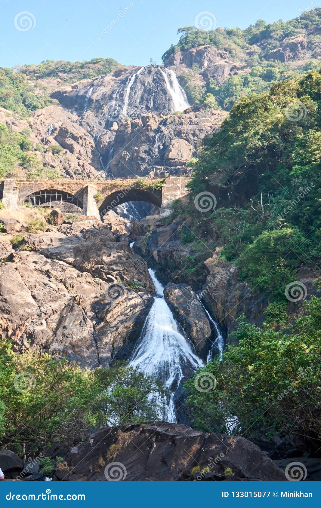 India. Goa State. the Mountains. Dudhsagar Falls Stock Image - Image of ...