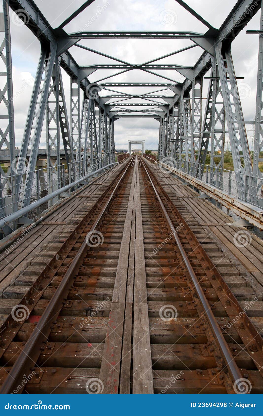 Railway bridge and rails stock photo. Image of architecture - 23694298