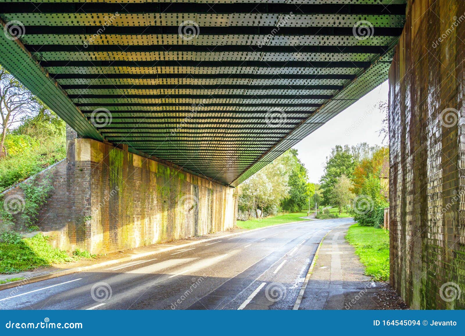 Railway Bridge with Road Underneath in England Uk Stock Photo - Image ...