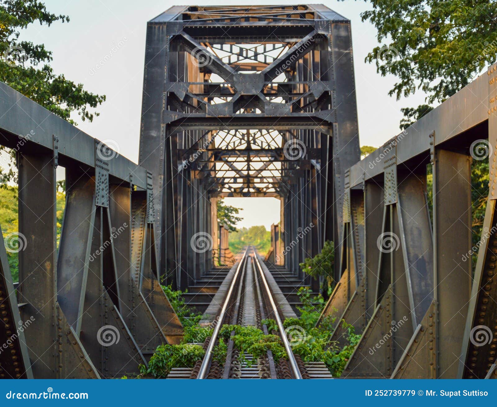 Railway Bridge Steel Structure Using a Lot of Rivets Stock Image ...