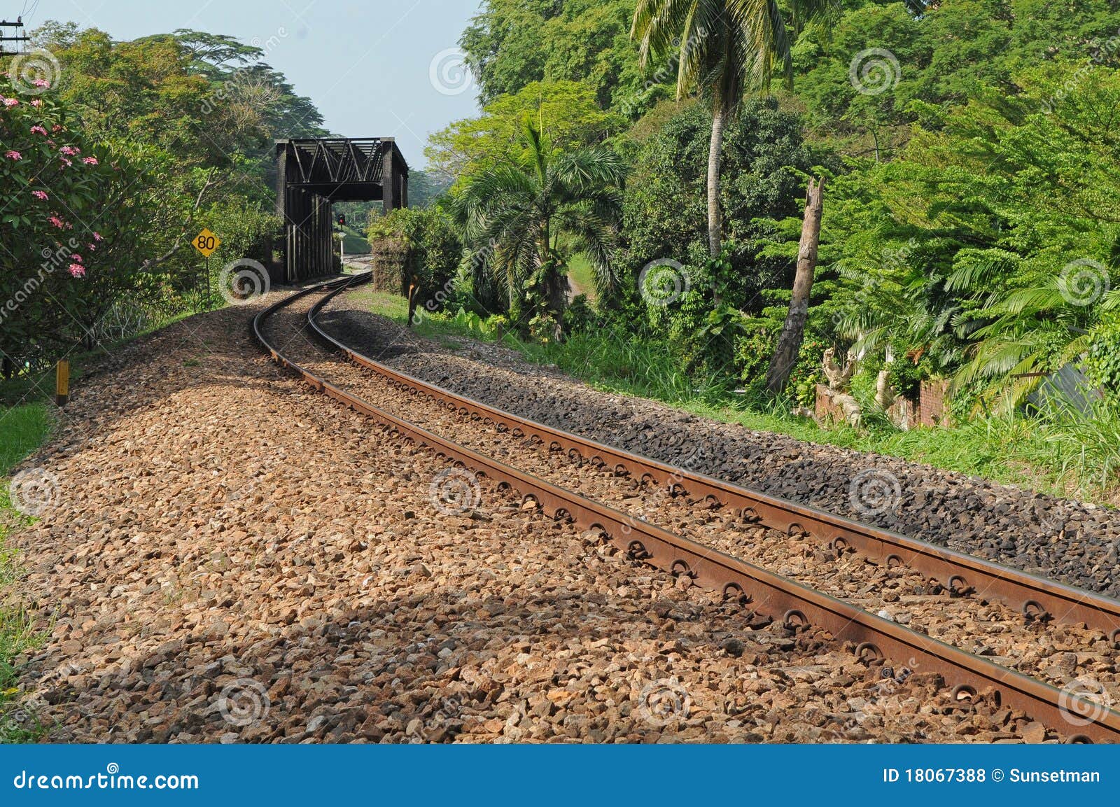 Railway Bridge and Track stock photo. Image of rail, rural - 18067388