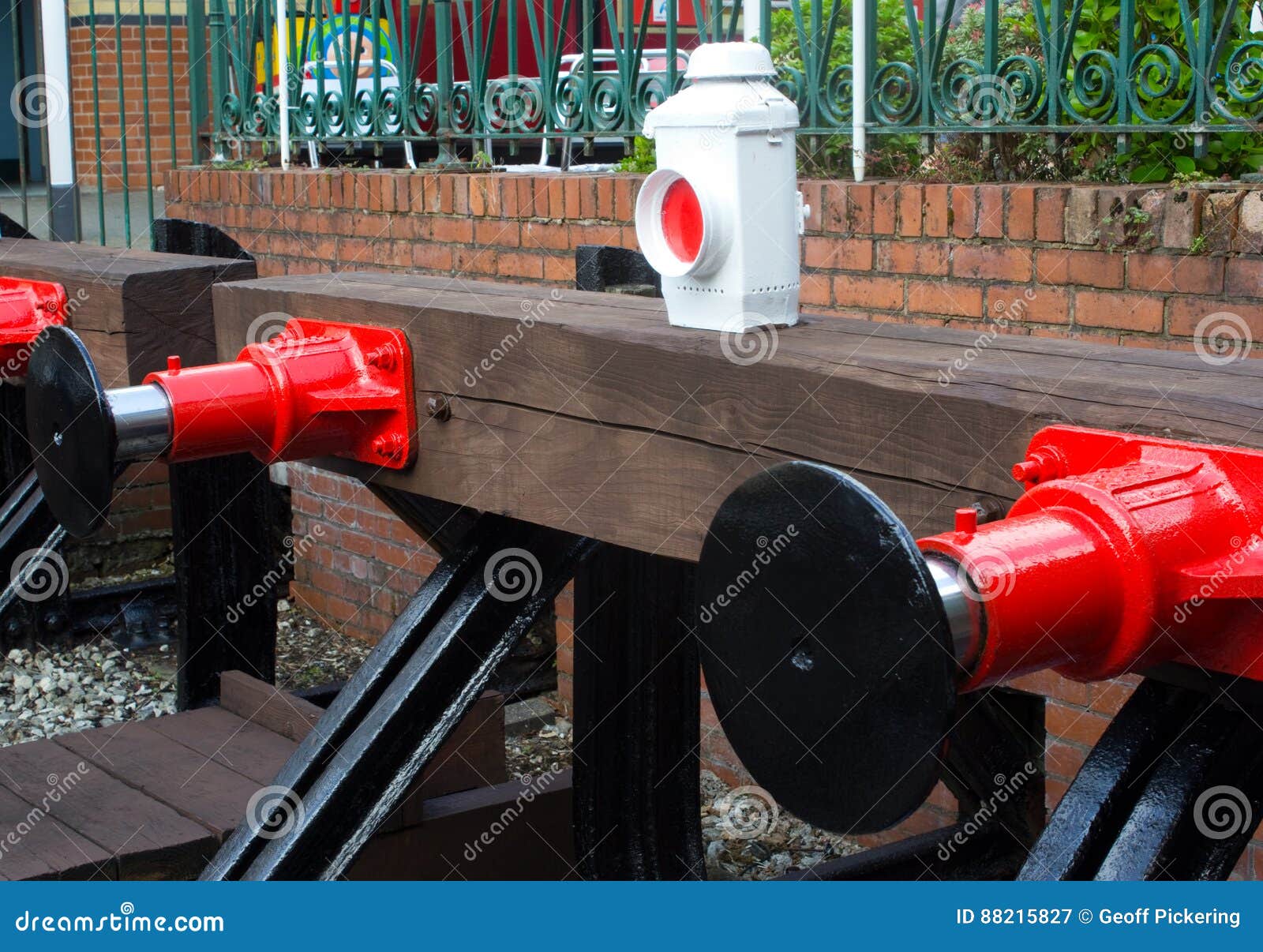 Railway Buffer Stop stock image. Image of lamp, prevent - 88215827
