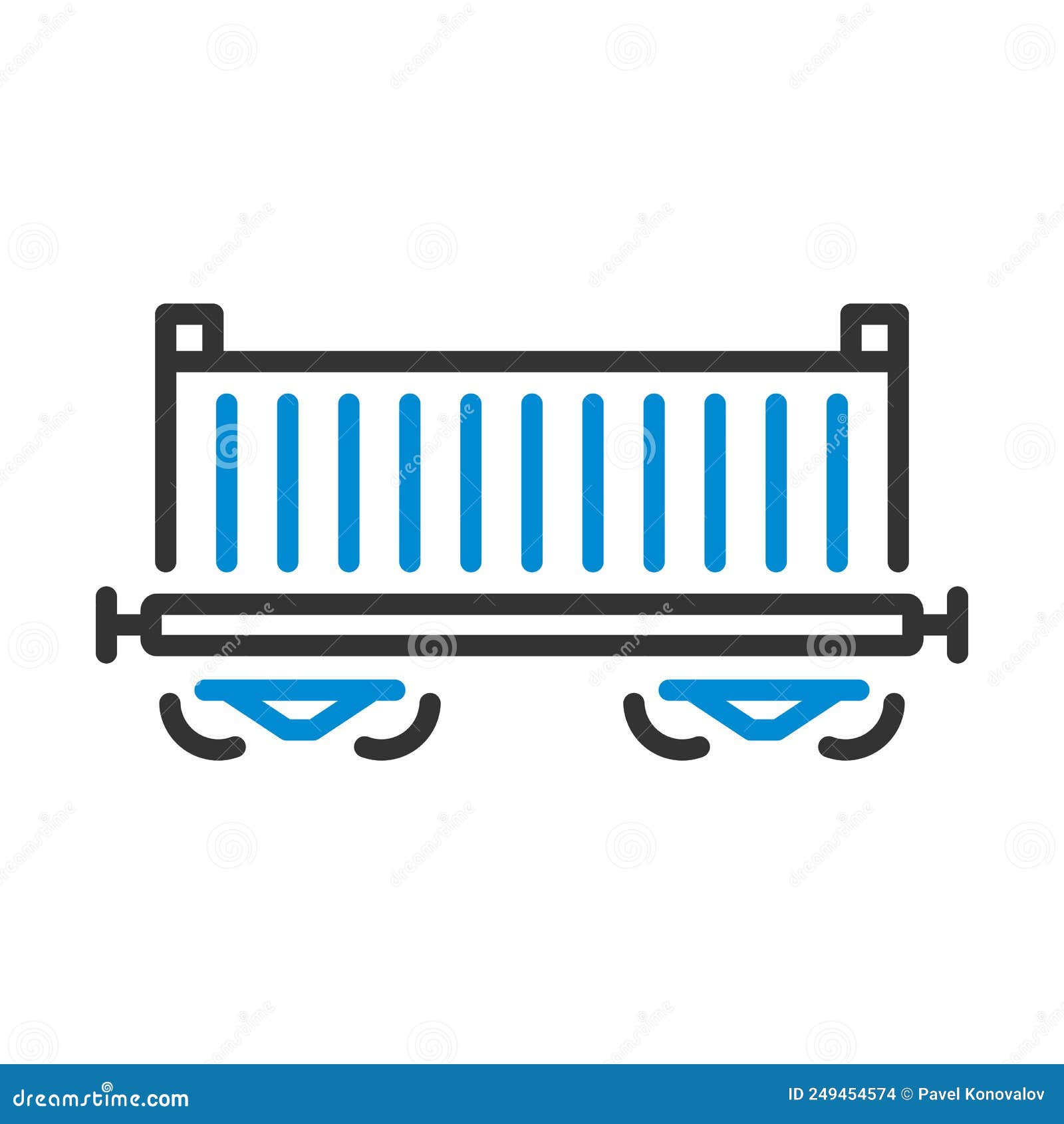 Railway Cargo Container Icon Stock Vector - Illustration of object ...
