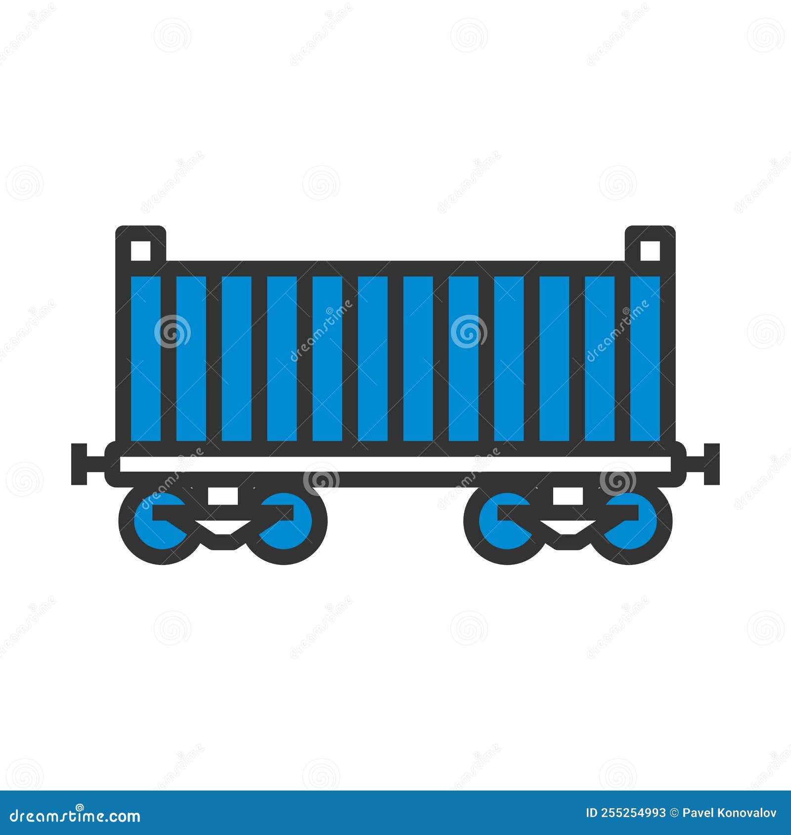 Railway Cargo Container Icon Stock Vector - Illustration of heavy ...
