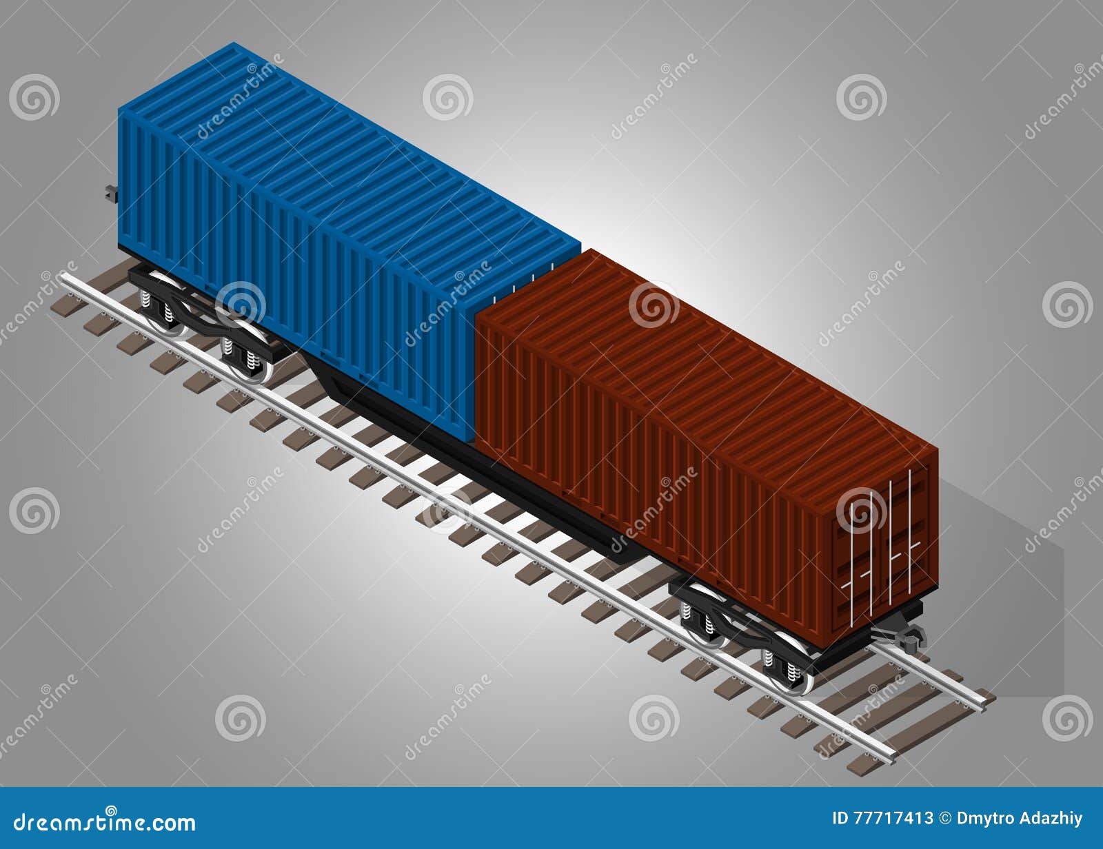 Railway Cargo Transportation. Stock Vector - Illustration of business ...