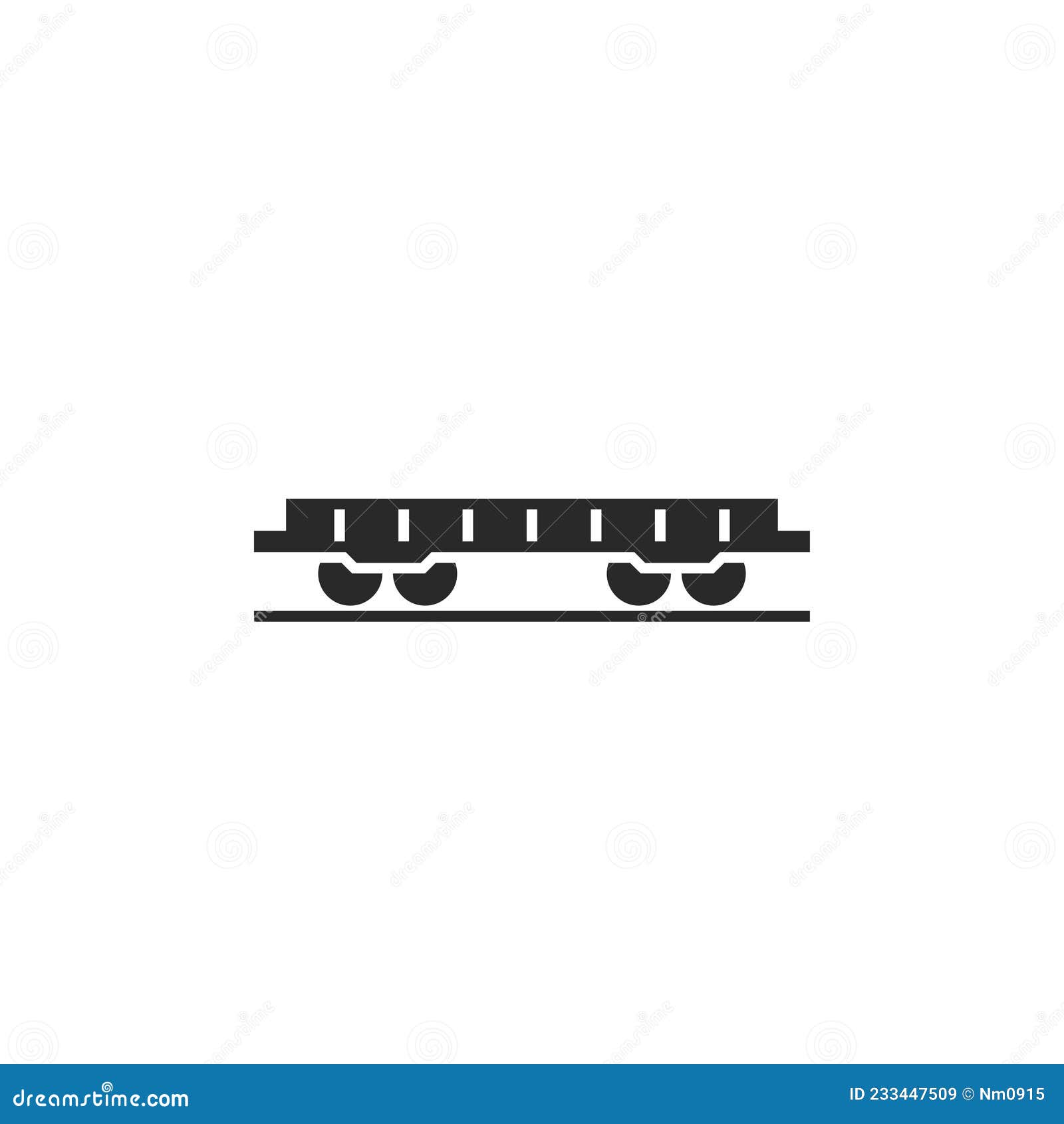 Railway Carriage Icon. Train Cargo Platform Stock Vector - Illustration ...