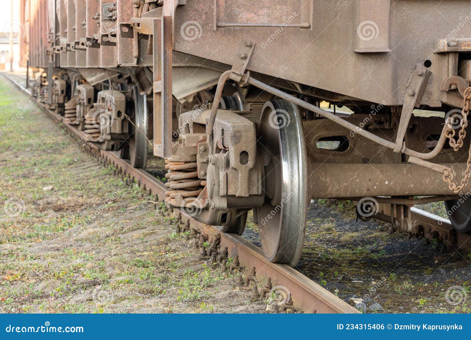 Railway Carriage is Standing on the Rails, Awaiting the Loading of a ...