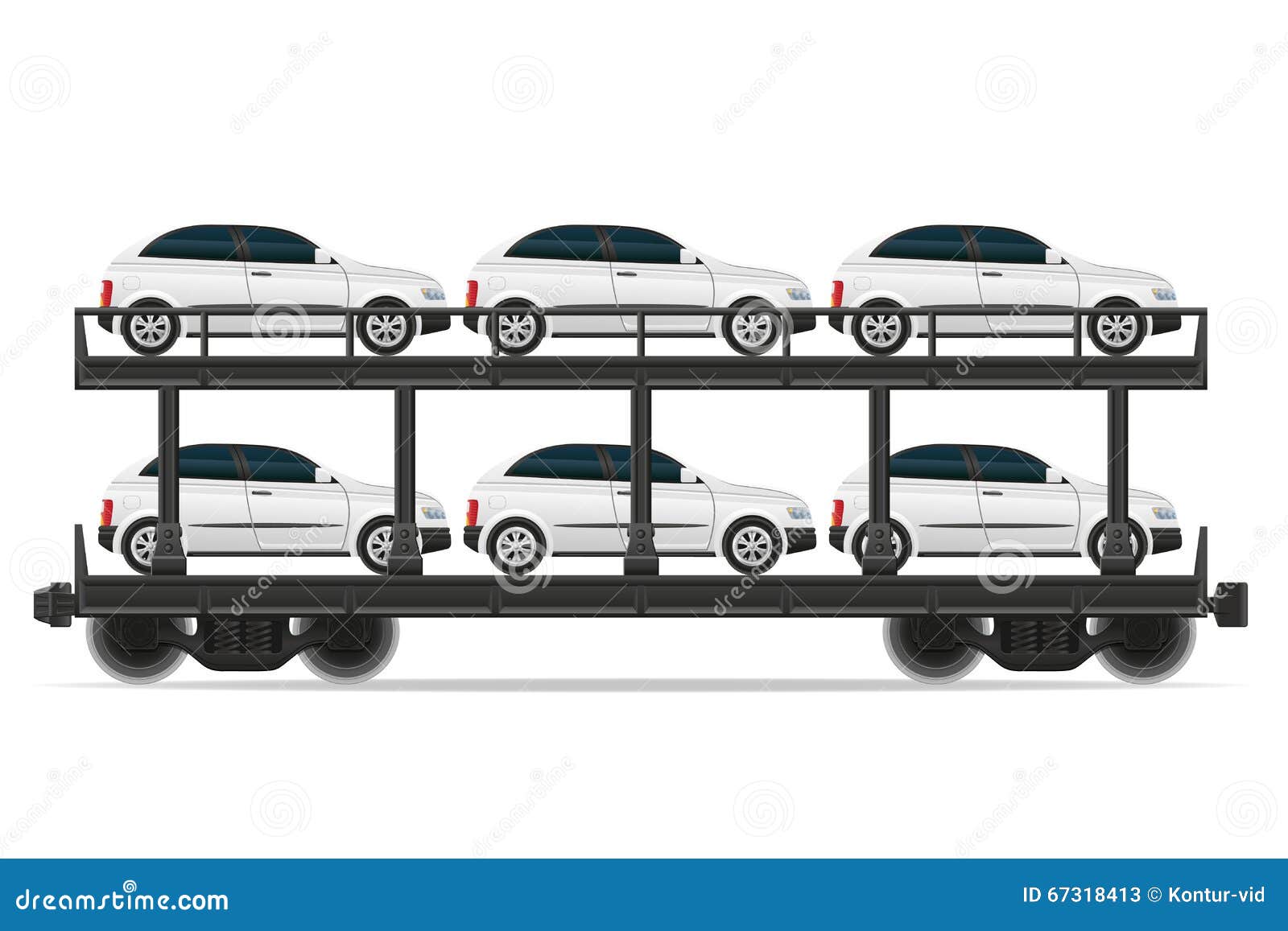 Railway Carriage Of Boxcar With Name. Cargo Freight Forwarding ...