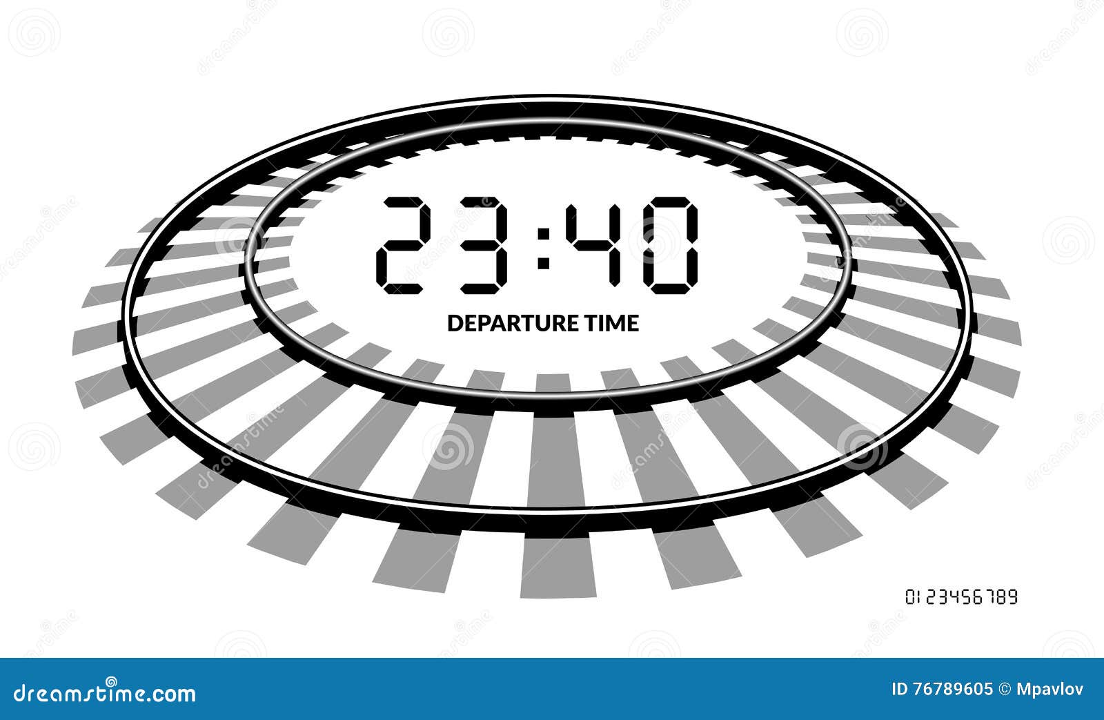 Railway Clocks Vector Illustration Stock Vector - Illustration of ...