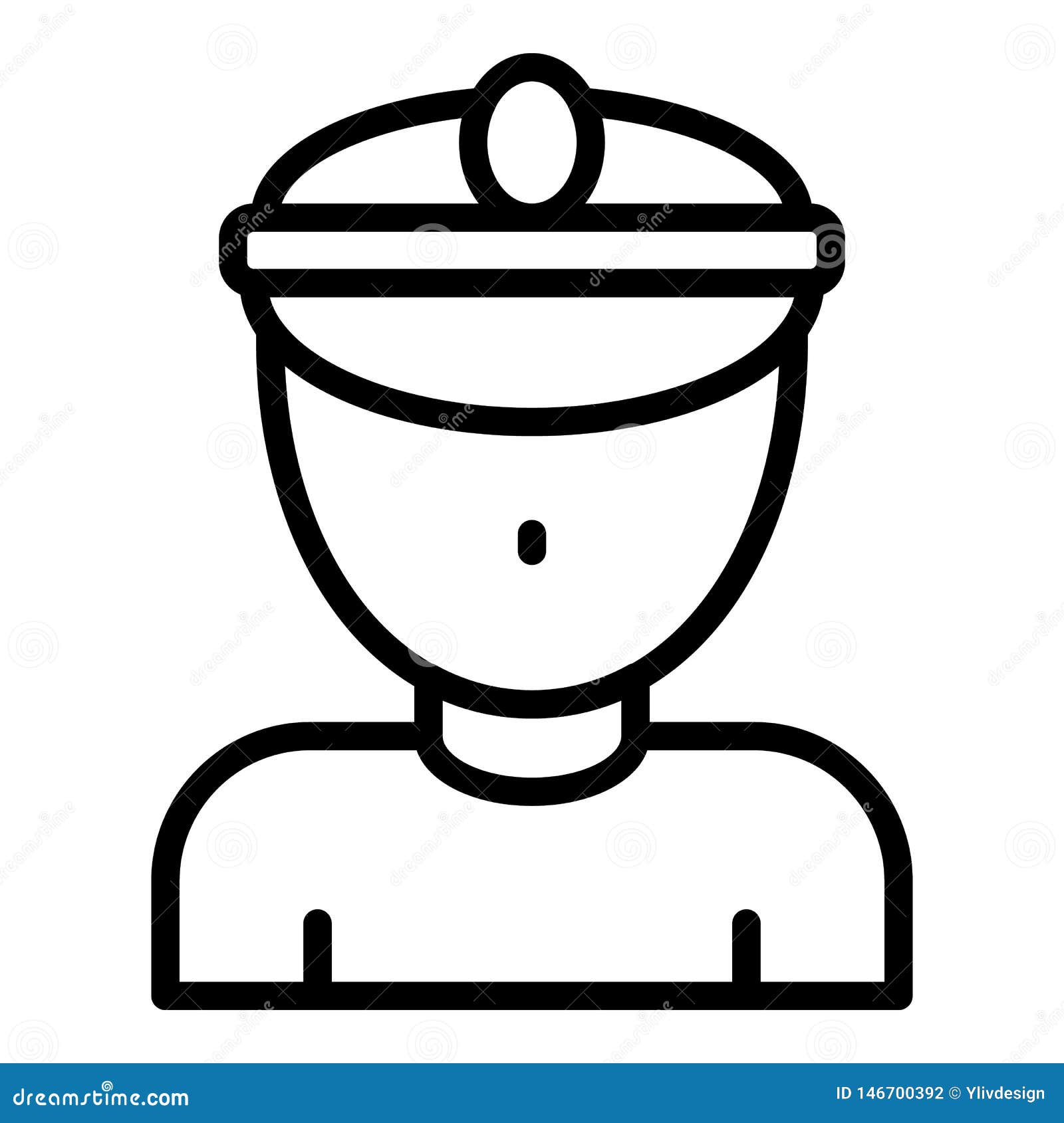 Railway Conductor Icon, Outline Style Stock Vector - Illustration of ...