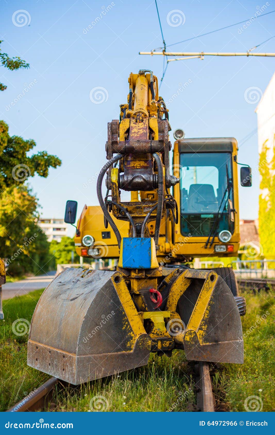 Railway Construction Equipment Stock Photo - Image of excavator ...