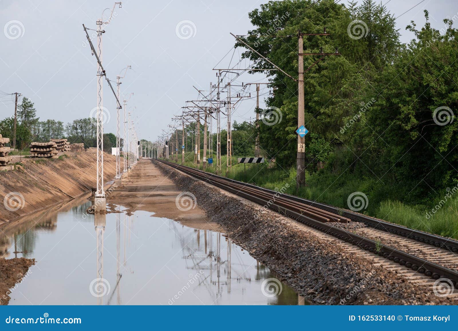 Railway Construction Works from Scratch. Replacement of the Entire ...