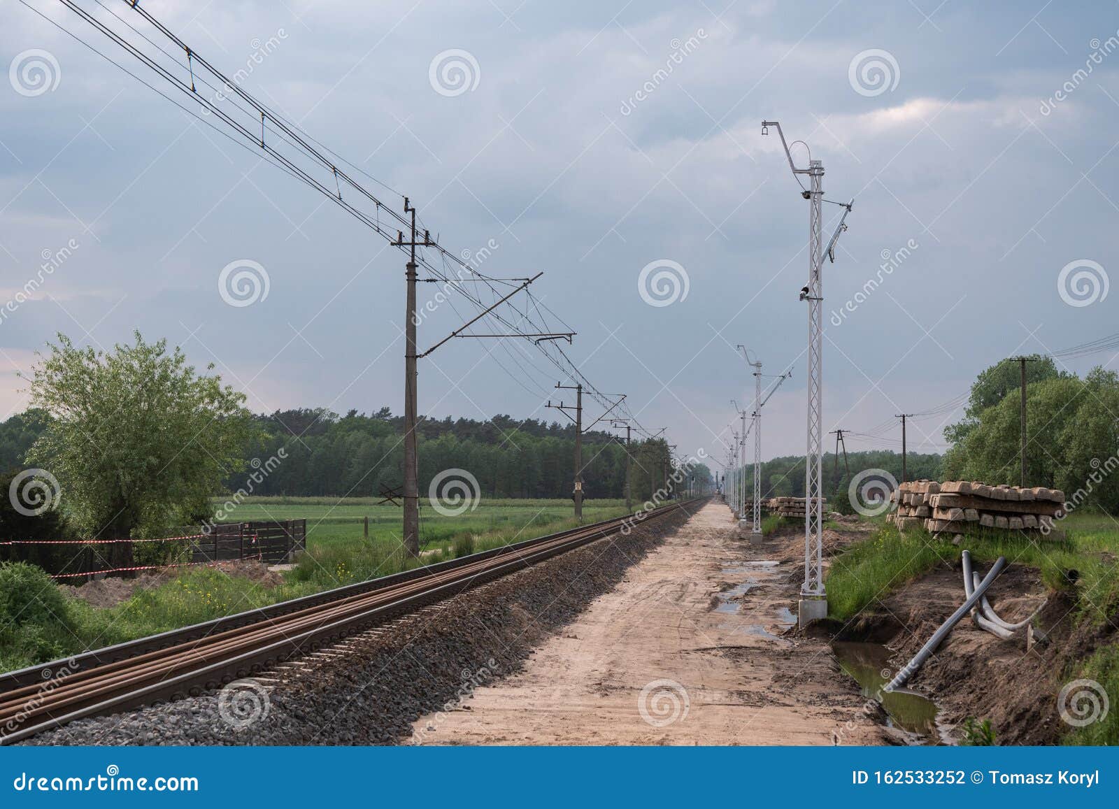 Railway Construction Works from Scratch. Replacement of the Entire ...