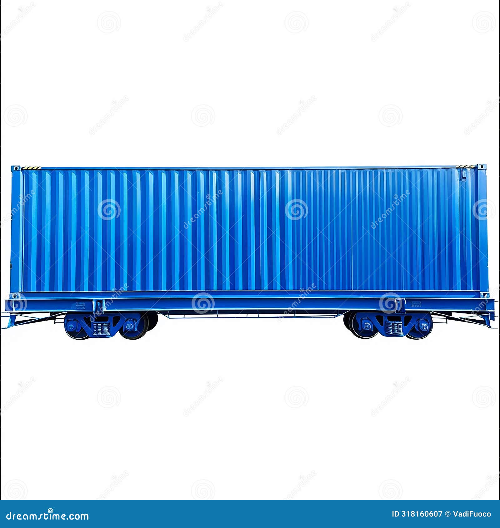Railway Container, Wagon Load Realistic Icon. 3d Line Vector ...