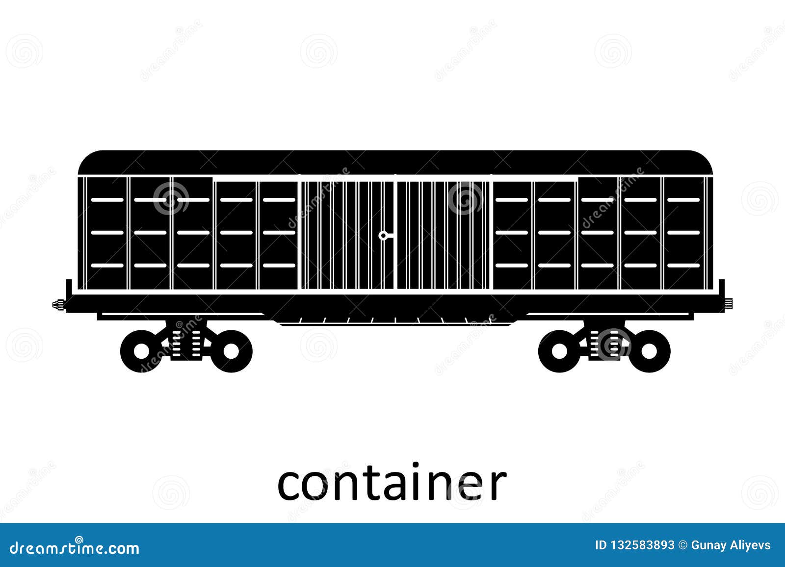 Railway Container, Wagon Load Thin Line Icon. Linear Vector Symbol ...