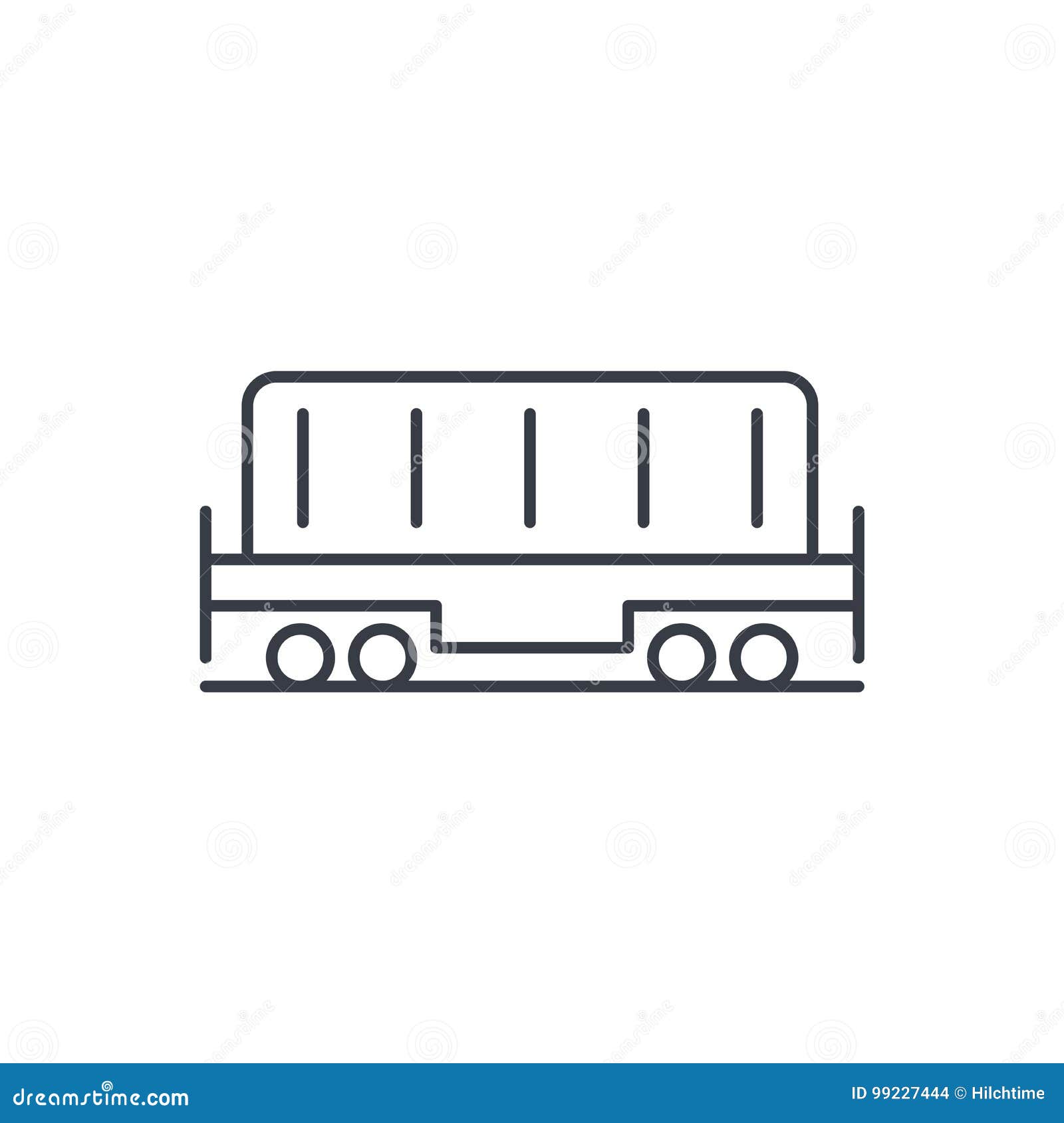 Railway Container, Wagon Load Thin Line Icon. Linear Vector Symbol ...