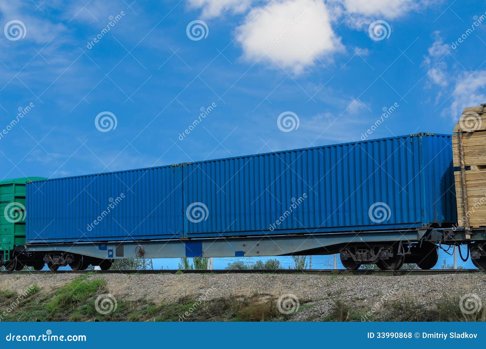 Railway container stock photo. Image of industry, loaded - 33990868